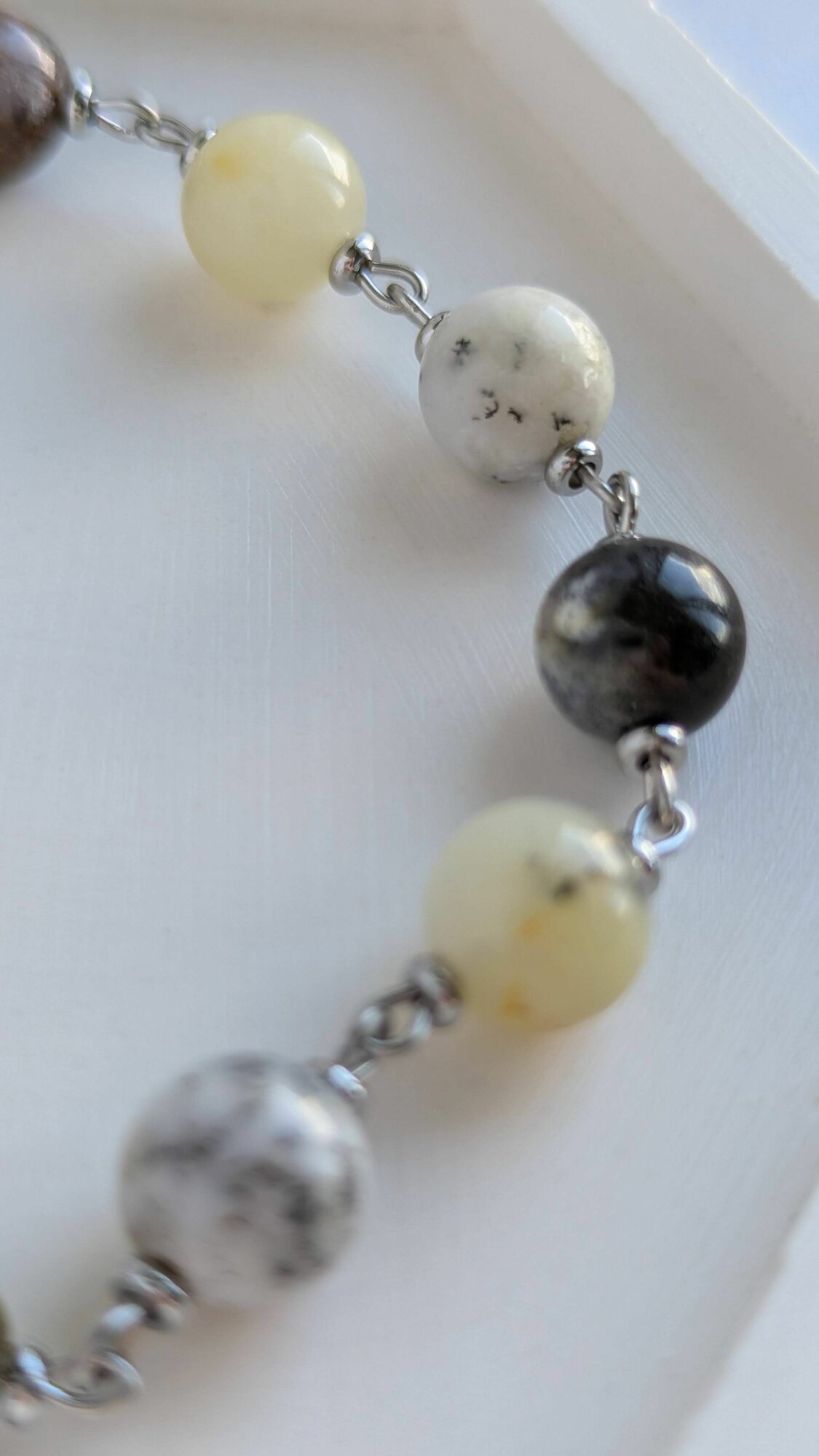 Браслет, кахолонг, опал