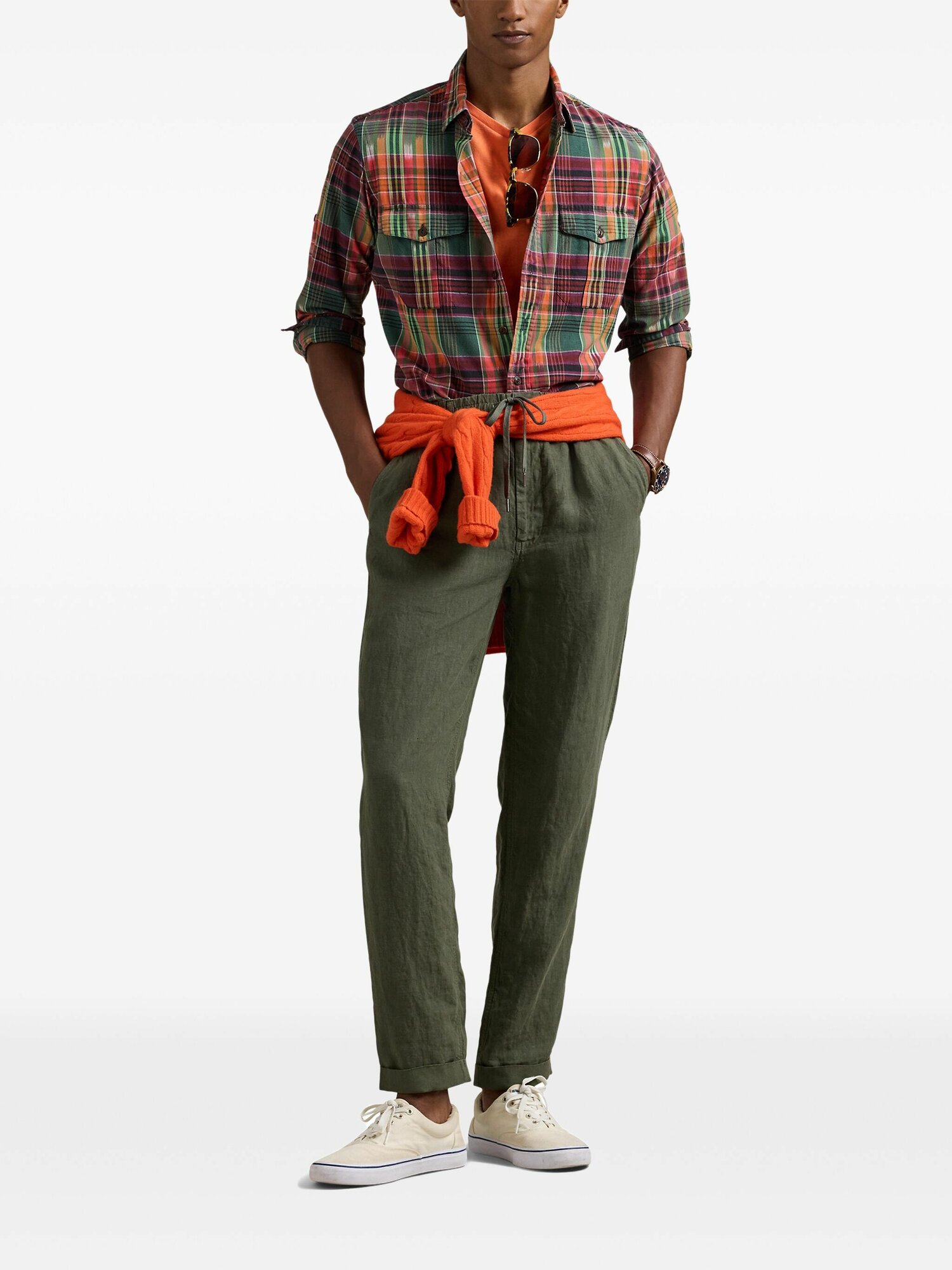 Брюки Ralph Lauren Polo Prepster, размер S, зеленый — фото 1