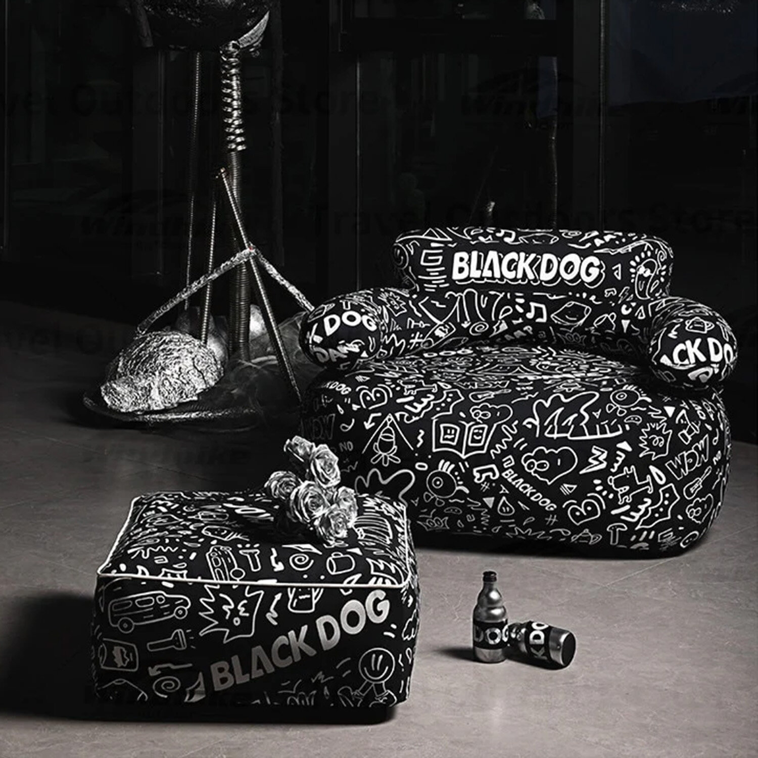 Пуф надувной BlackDog Inflatable Stool Crazy Dreamer — фото 1