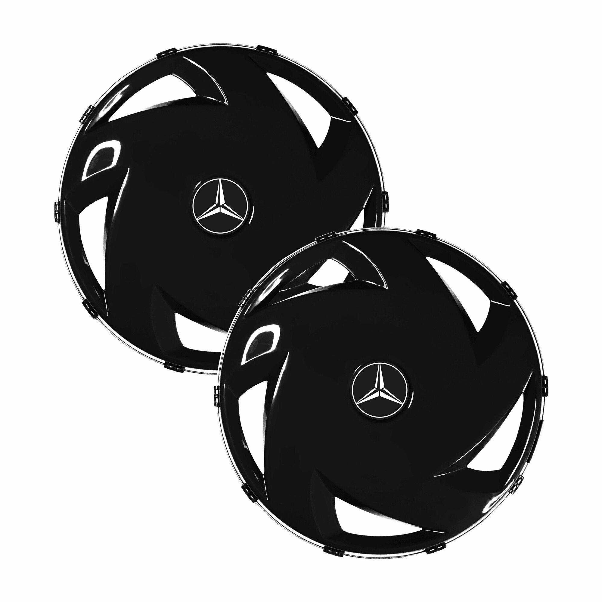 Колпаки R 22,5 "Вентиляторы" MERCEDES задние черные - 2 шт
