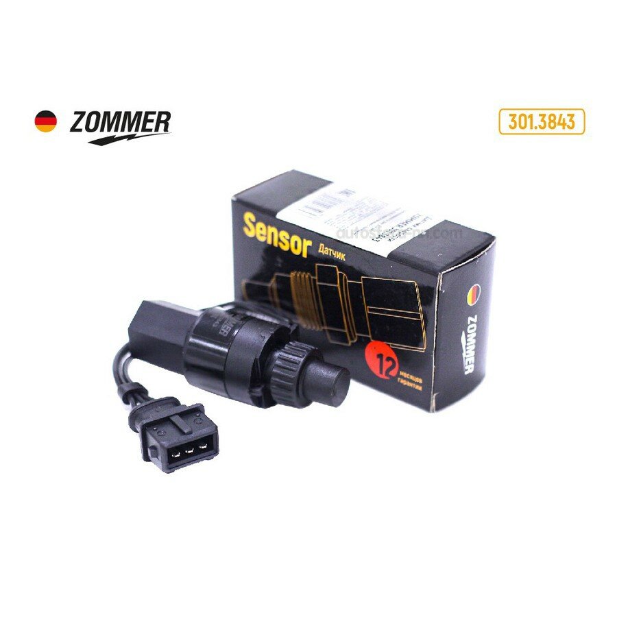 ZOMMER 3013843 Датчик скорости 2105-07,2108-15,2110-12,21214 инж (6 имп, прямоуг. разъем) ZOMMER