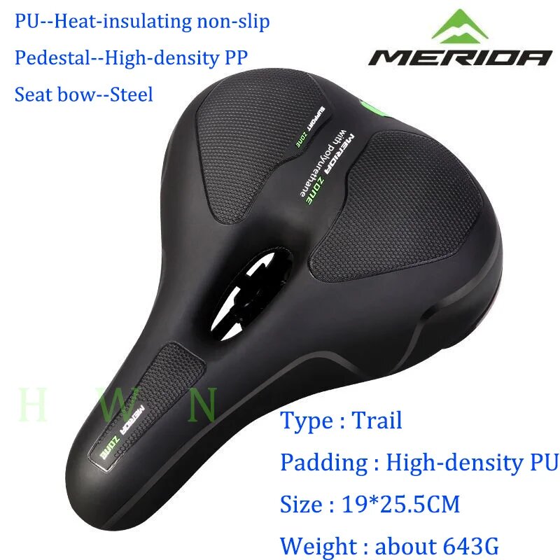 MERIDA Trail седло для велосипеда, зеленый, B-green T-type