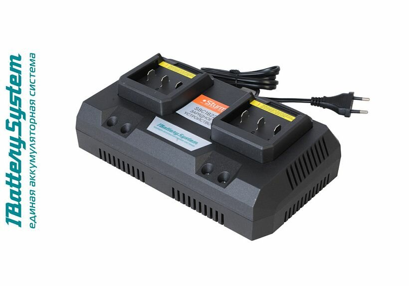 SBC1822 зарядное устройство Sturm! 1BatterySystem 18 В, 2 x 4 А для двух батарей