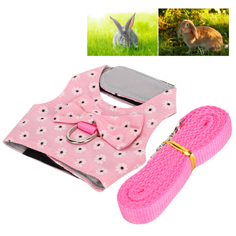 Шлейка для кроликов со свинцовым нагрудным ремнем для хомяка, поводок, аксессуары для мелких животныхM