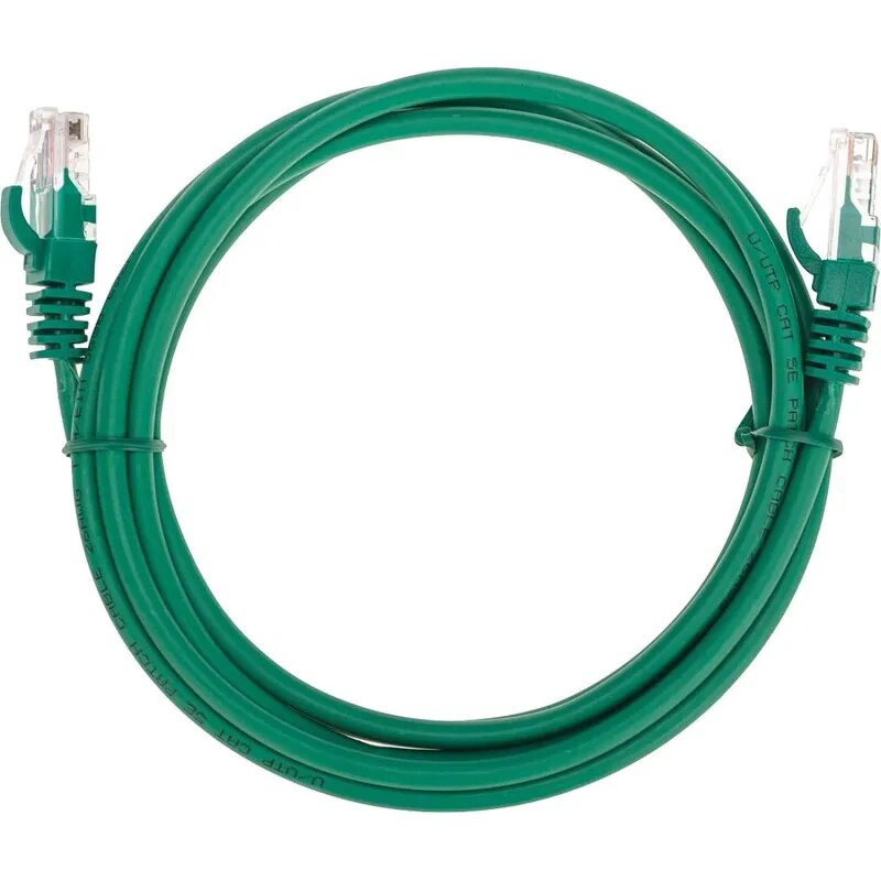 Патч-корд REXANT (02-0106-2) U/UTP, CAT 5e, 26AWG, LSZH, зеленый, 2м 2111784