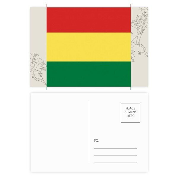 Национальный флаг Боливии цветочный ярлык набор благодарности