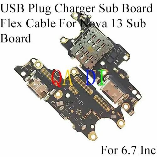 USB-разъем, зарядное устройство, гибкий кабель для HUAWEI Nova 12i Sub Board Lite Pro SE Ultra 13 EVE-LX9N Y61 Y62 Plus Y70 Y71 Y72 Nova 13