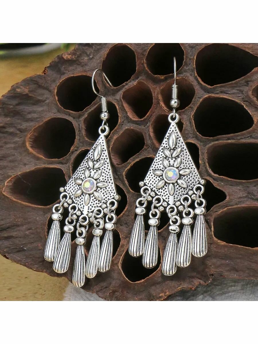 Серьги, бирюза синтетическая, эмаль