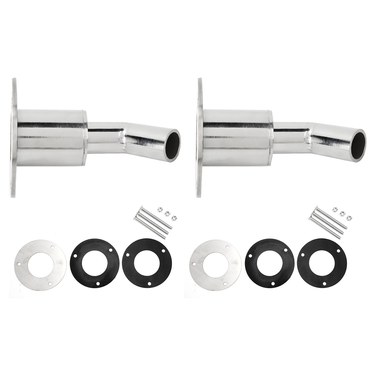 Выхлопная труба диаметром 22 мм, проходящая через корпус судна, из нержавеющей стали 316 с зеркальной полировкой, предназначенная для дизельных автономных отопителей. Прочная морская выхлопная труба.