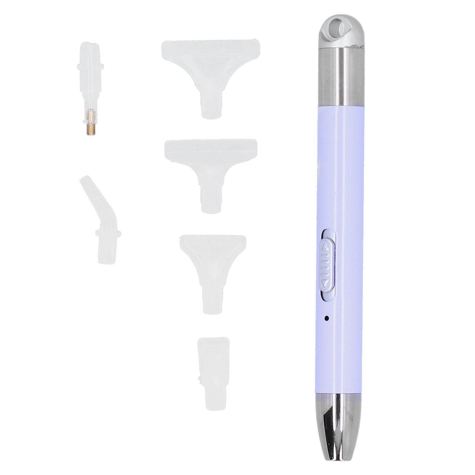 Бриллиантовая живопись зажигание ручки USB Регаментируемая DIY CrossStitch Craft Tools 6pcs наконечник (Taro Purple)