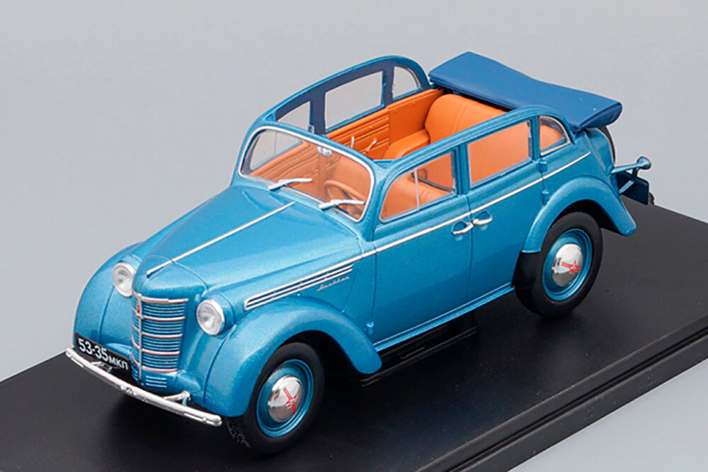 Модель коллекционная HACHETTE Московский 400-420А (легендарные советские автомобили 15) голубой