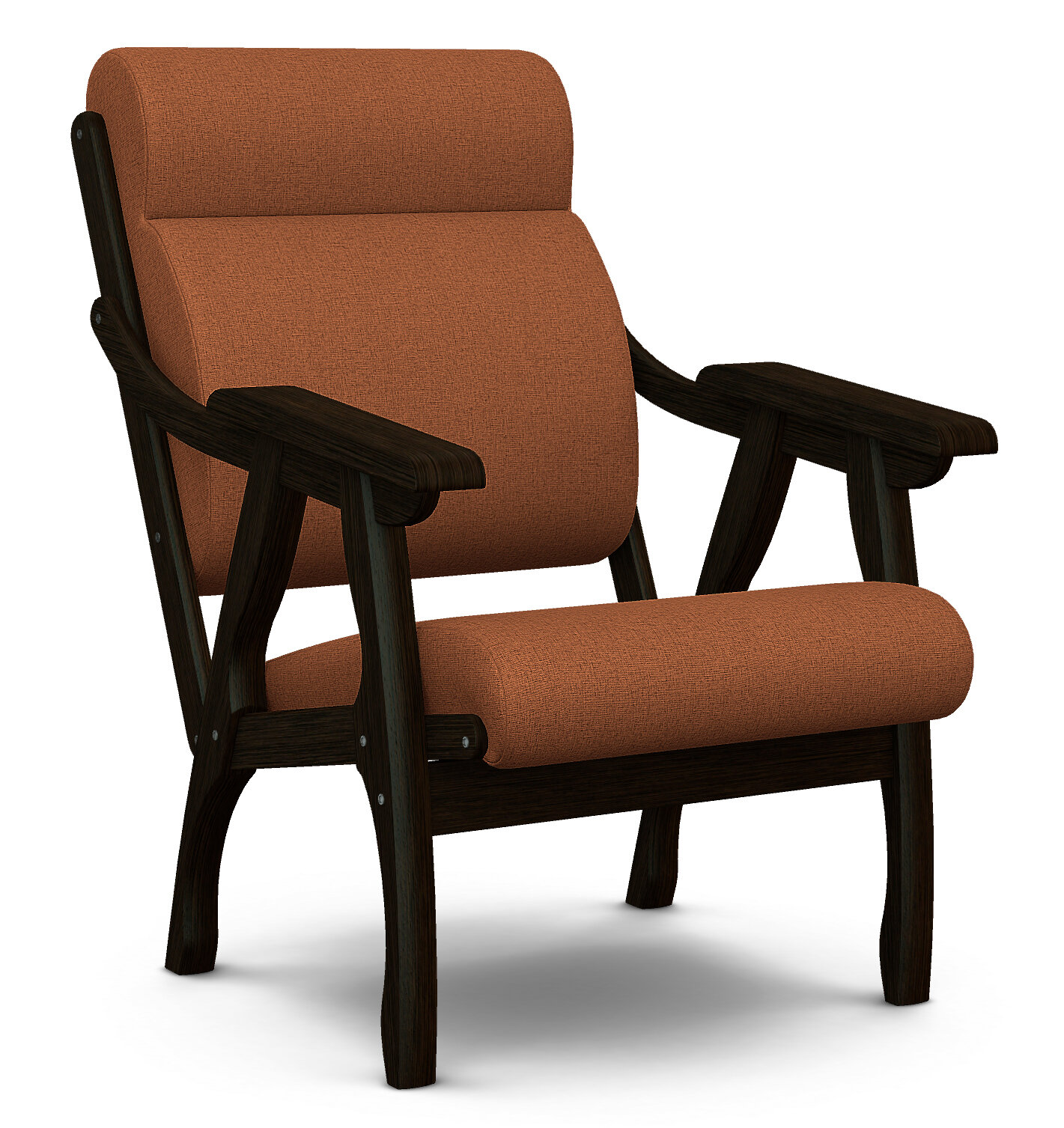 Кресло отдыха Вега 10, с подлокотниками массив березы 620х870х950мм.