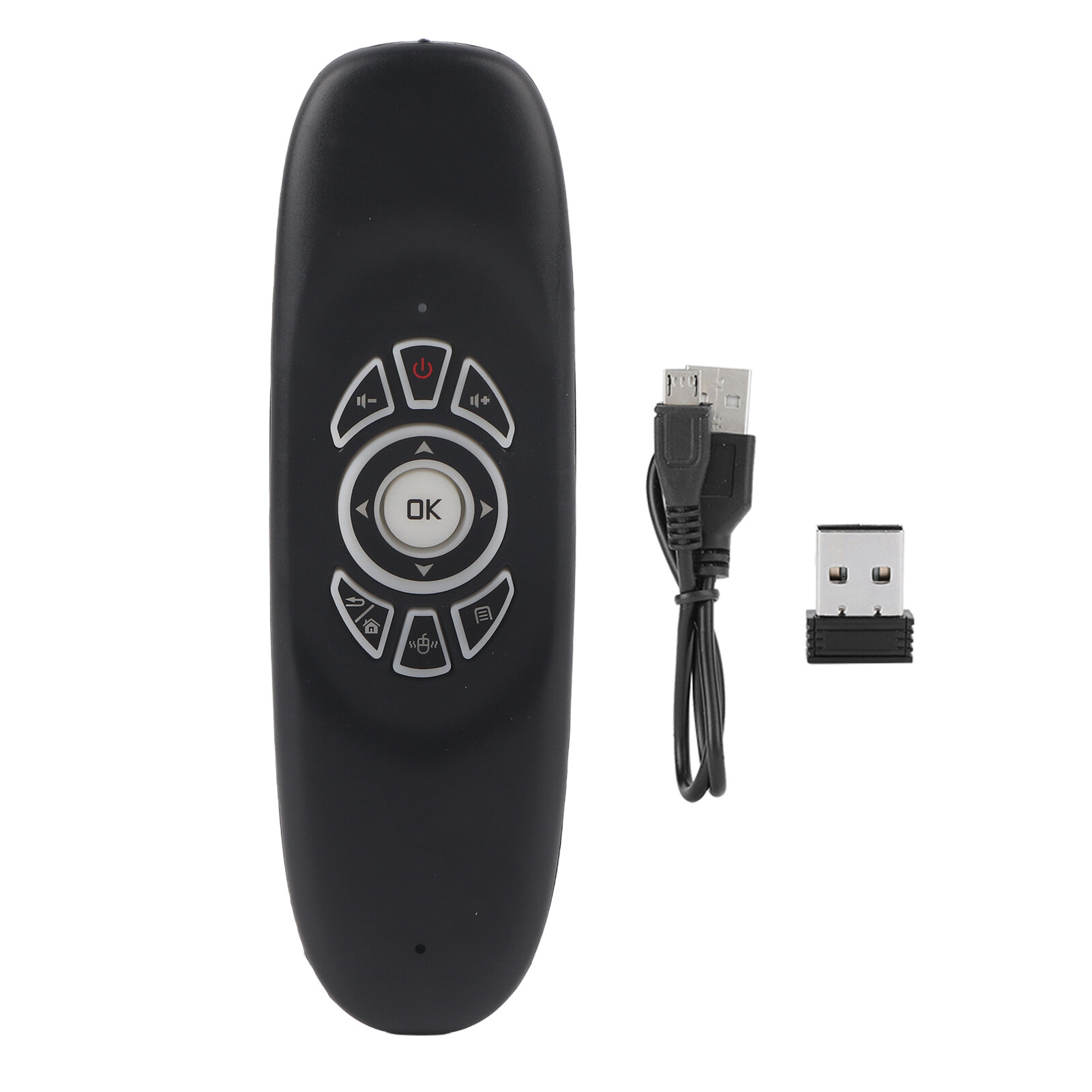 Беспроводная мини-мышь Air Mouse Mini 2.4G C120, клавиатура с голосовым управлением, шестиосевой гироскоп и пульт дистанционного управления.
