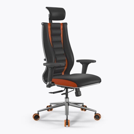 Кресло офисное Ergolife SynchroSit 10 B2-160D - X2+Extra /Km39/Wm12/D02P/H13mL-1DF(M18. B23. G18. W37) Черный-Оранжевый