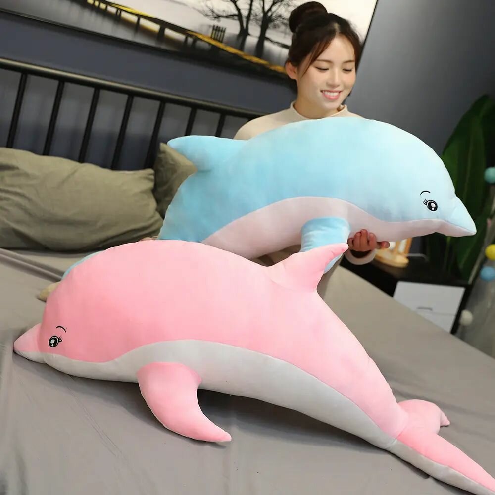 Мягкая игрушка дельфин синий 100cm