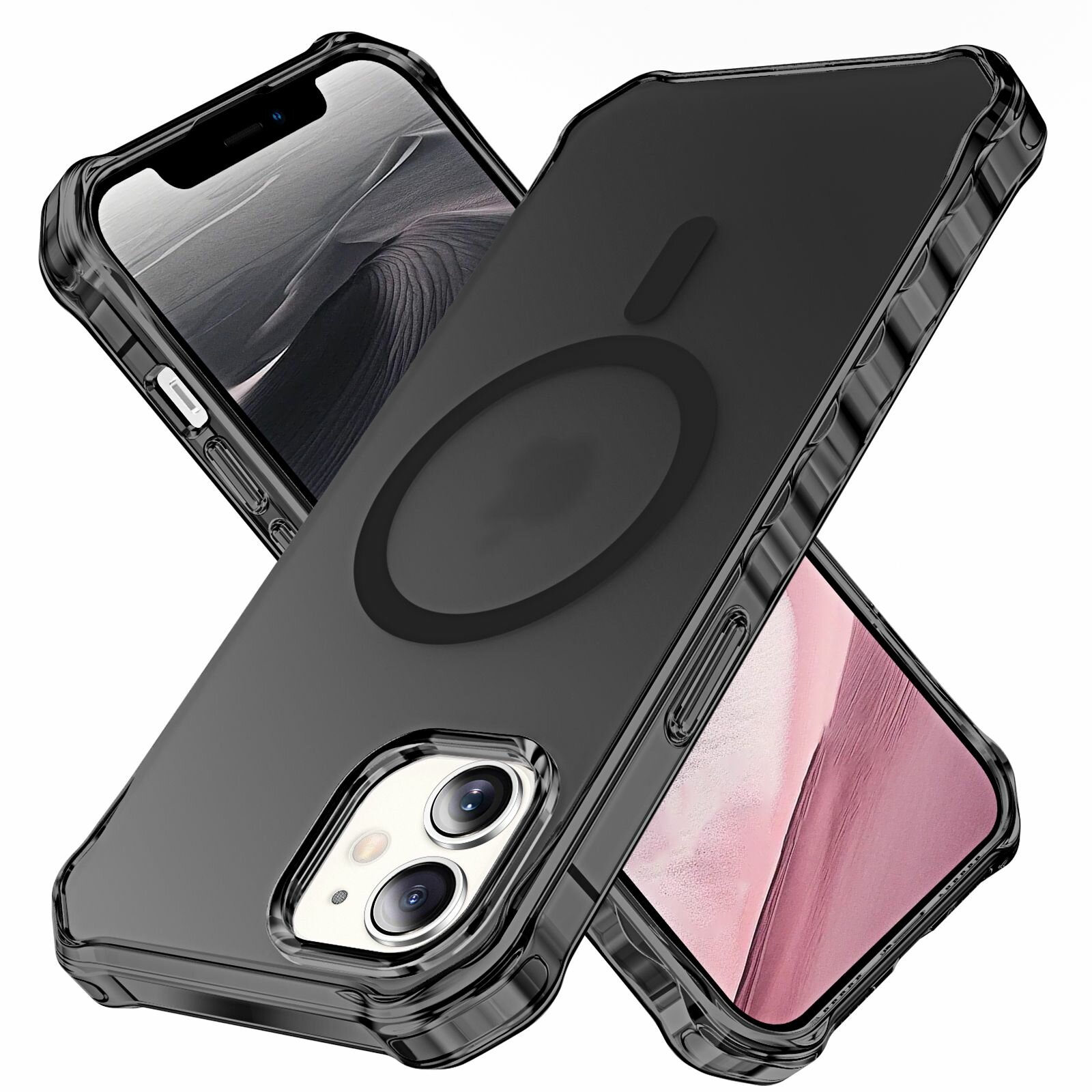 Чехол для iPhone 12 / 12 Pro противоударный с поддержкой MagSafe ClearVision Black