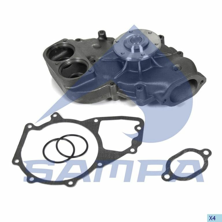 Помпа, водяной насос без ретарды для МАН, Мерседес арт 202497 SAMPA