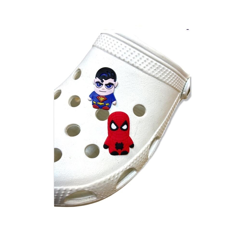 Джиббитсы, украшение для обуви. Украшение для кроксов Crocs, сабо. Супер Мен и Человек Паук