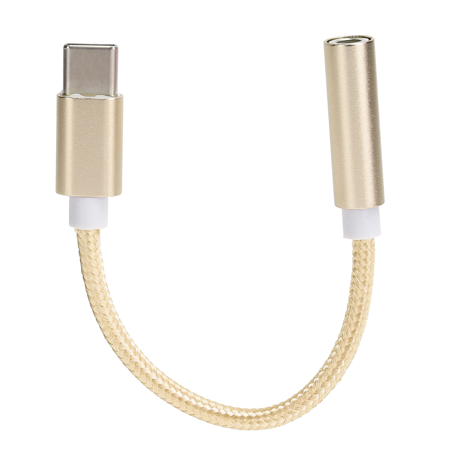 Аудиоадаптер Type-C на 3.5 мм Aux (с оплеткой, для Letv/Xiaomi, желтый)