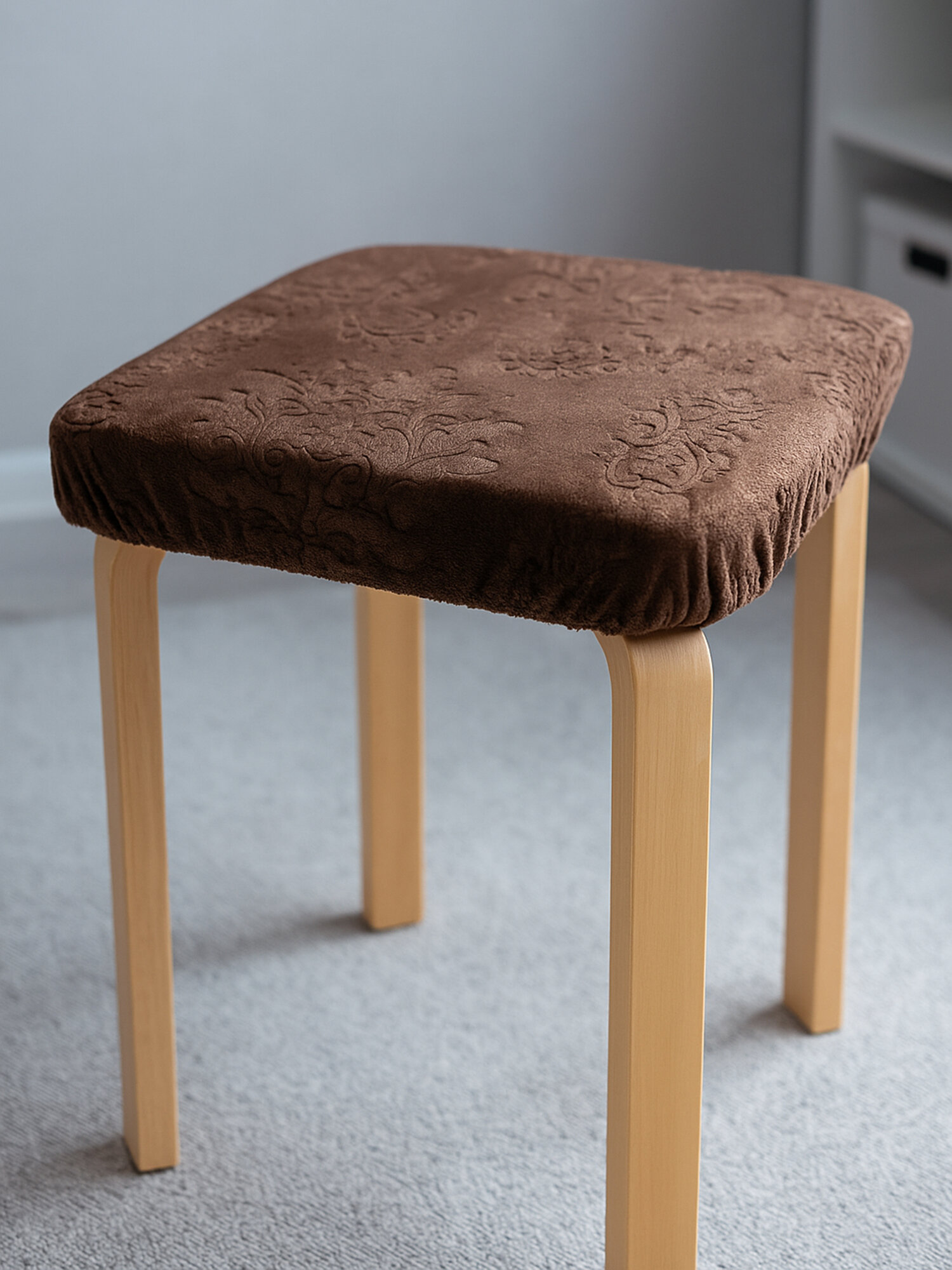 Чехлы на табурет круглый и квадртный на резинке, 35х35 см Paola 4 шт.