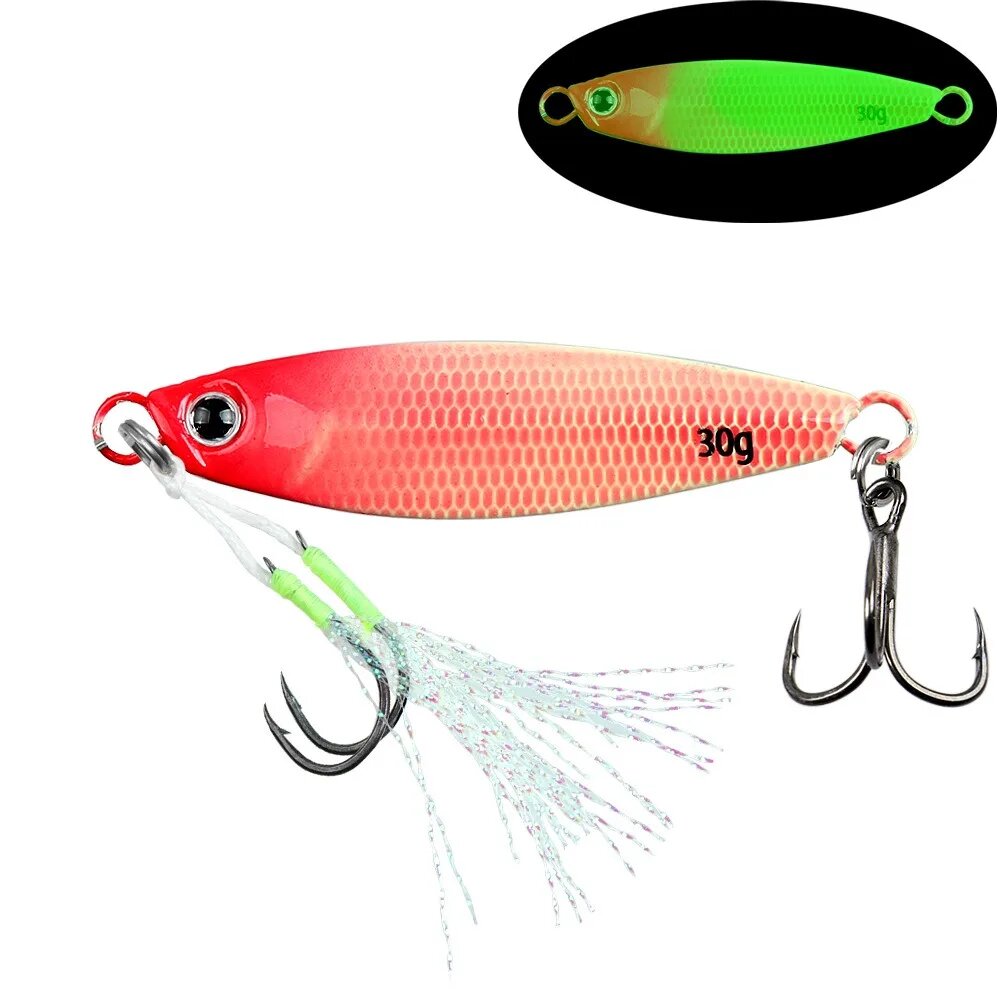 Светящиеся приманки RPXBGUCKARHG джиг-джиг 7-30 г 30g, C