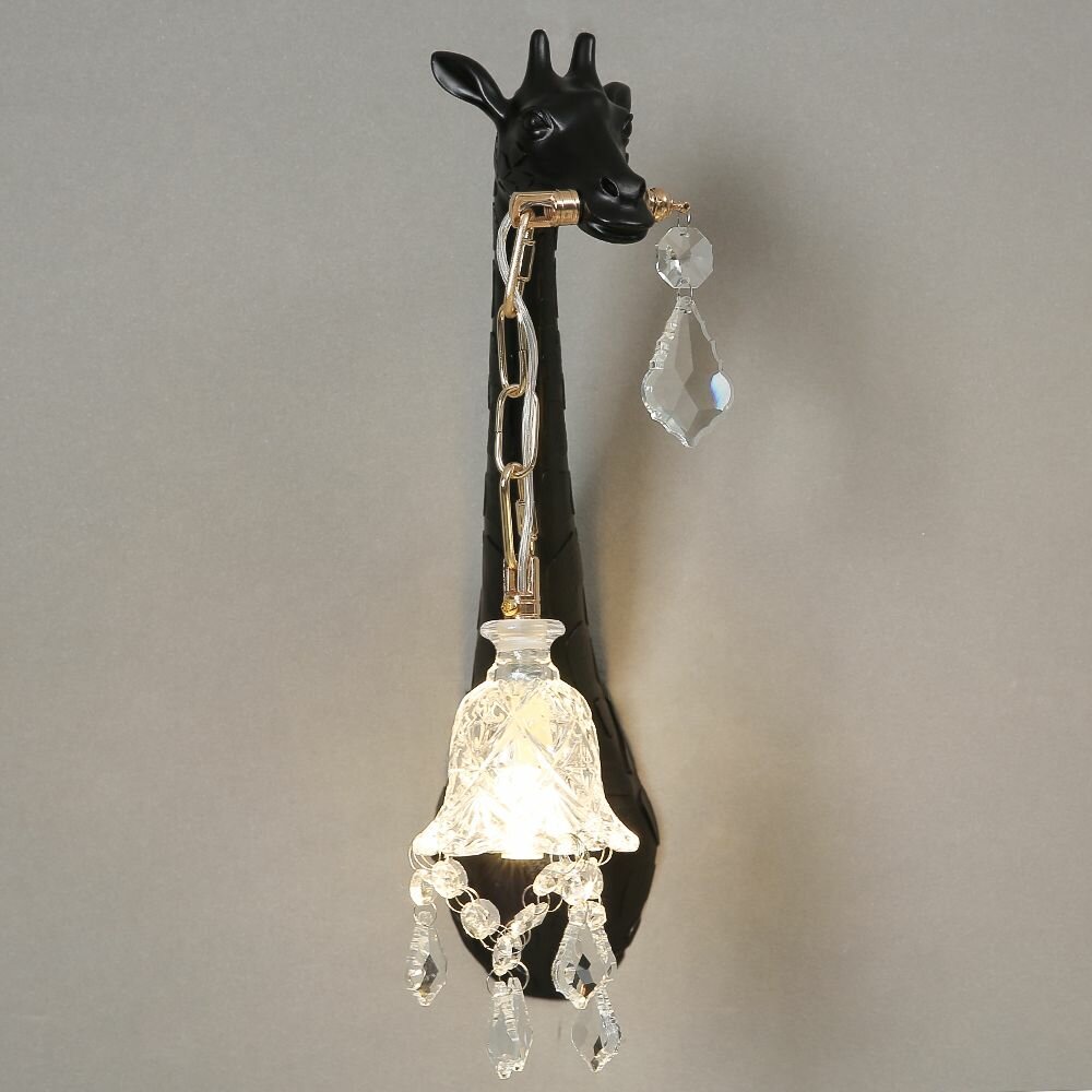 Настенная лампа в виде жирафа с выключателем для спальни, настенный светильник в виде животного (жирафа) для гостиной, коридора.