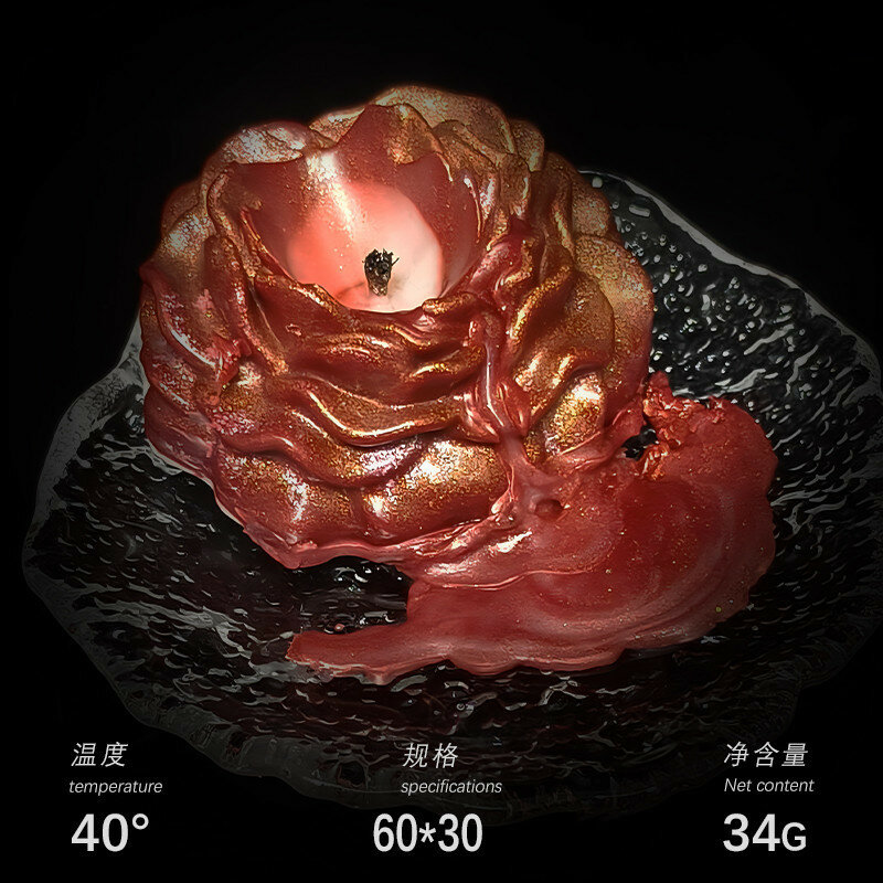 Интересная низкотемпературная маленькая свеча позолоченная 40 градусов SM пион роза ароматерапия капельный воск для взрослых секс-тренинг реквизит