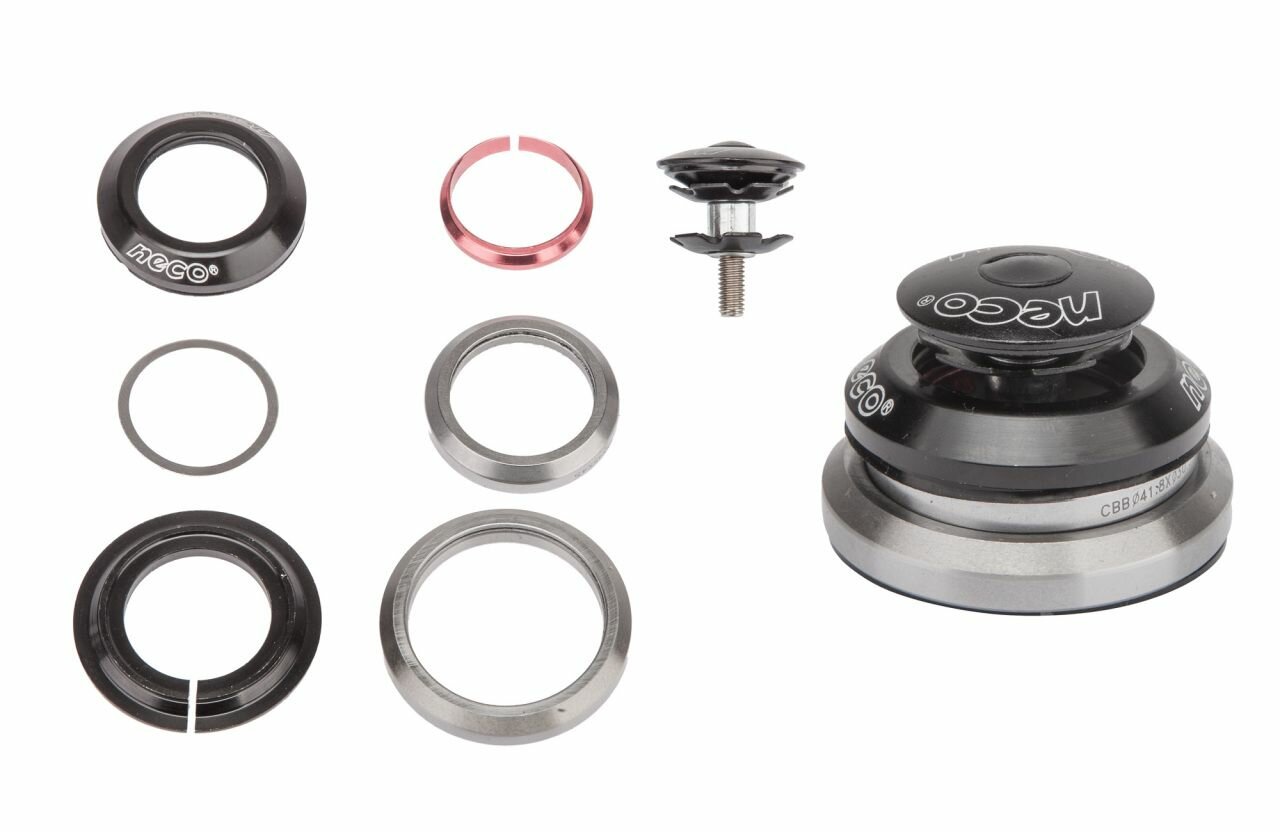 Рулевая колонка Neco H373S, 1-1/8" - 1.5", безрезьбовая, интегрированная