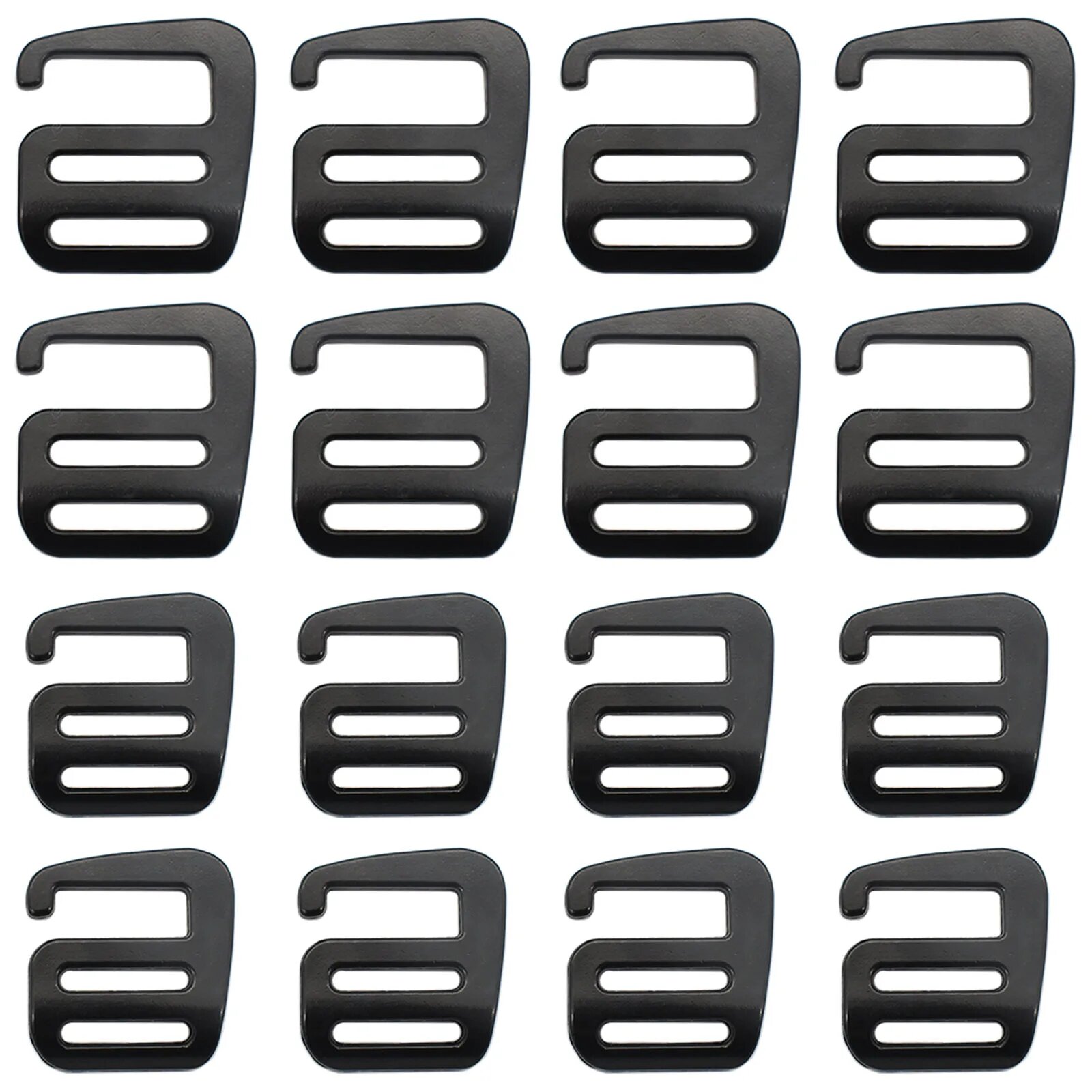 Металлические регулируемые пряжки G-образной формы, черные, набор из 6 штук 25mm 4 PCS