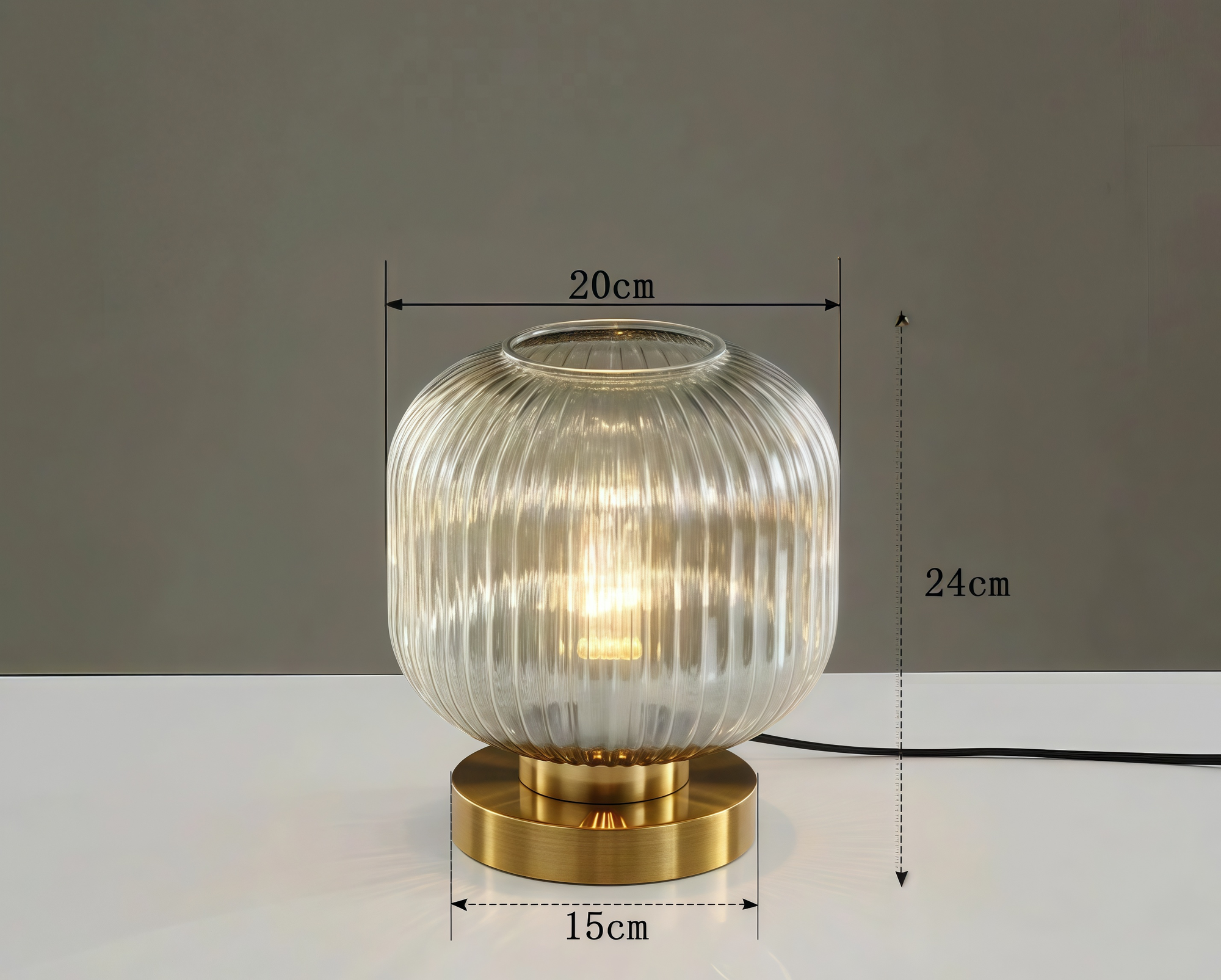 Лампа настольная, LED, регулировка цветовой температуры, бежевый, 25 см х 15 см