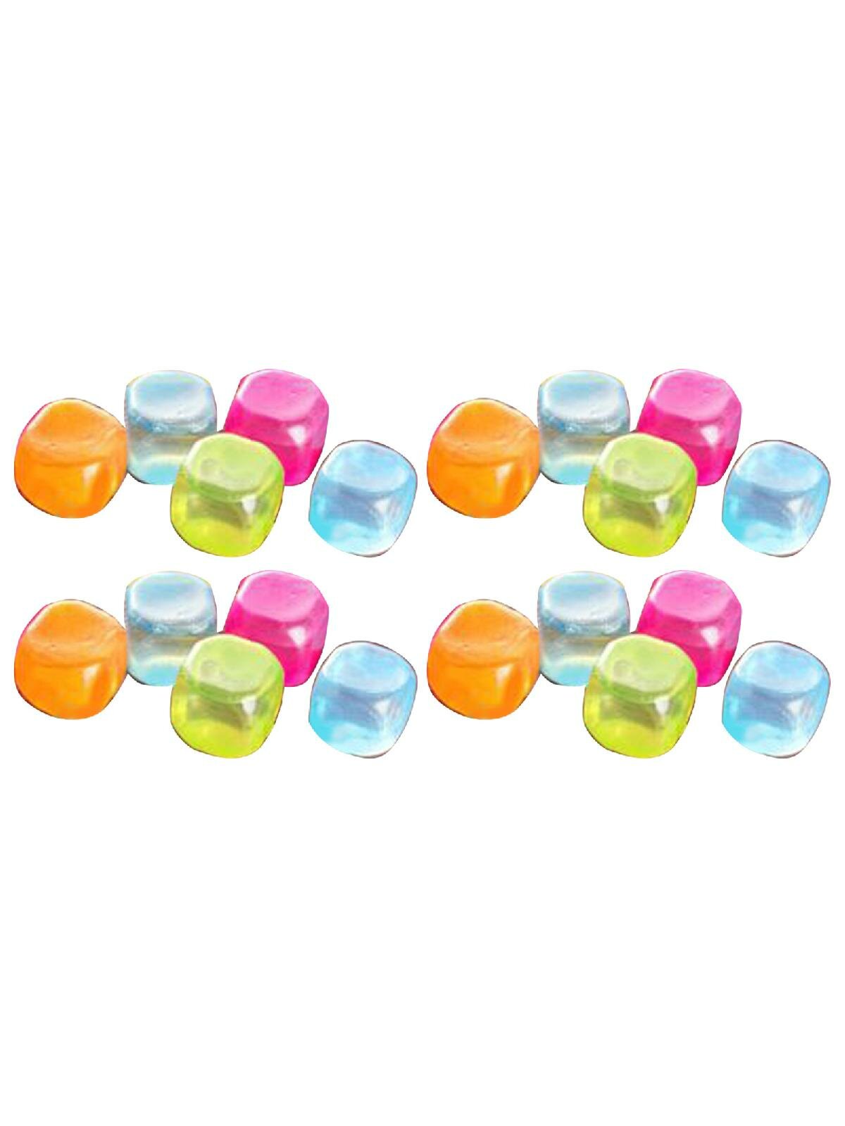 20 шт. многоразовых пластиковых кубиков льда в форме квадратных фруктов для охлаждения напитков