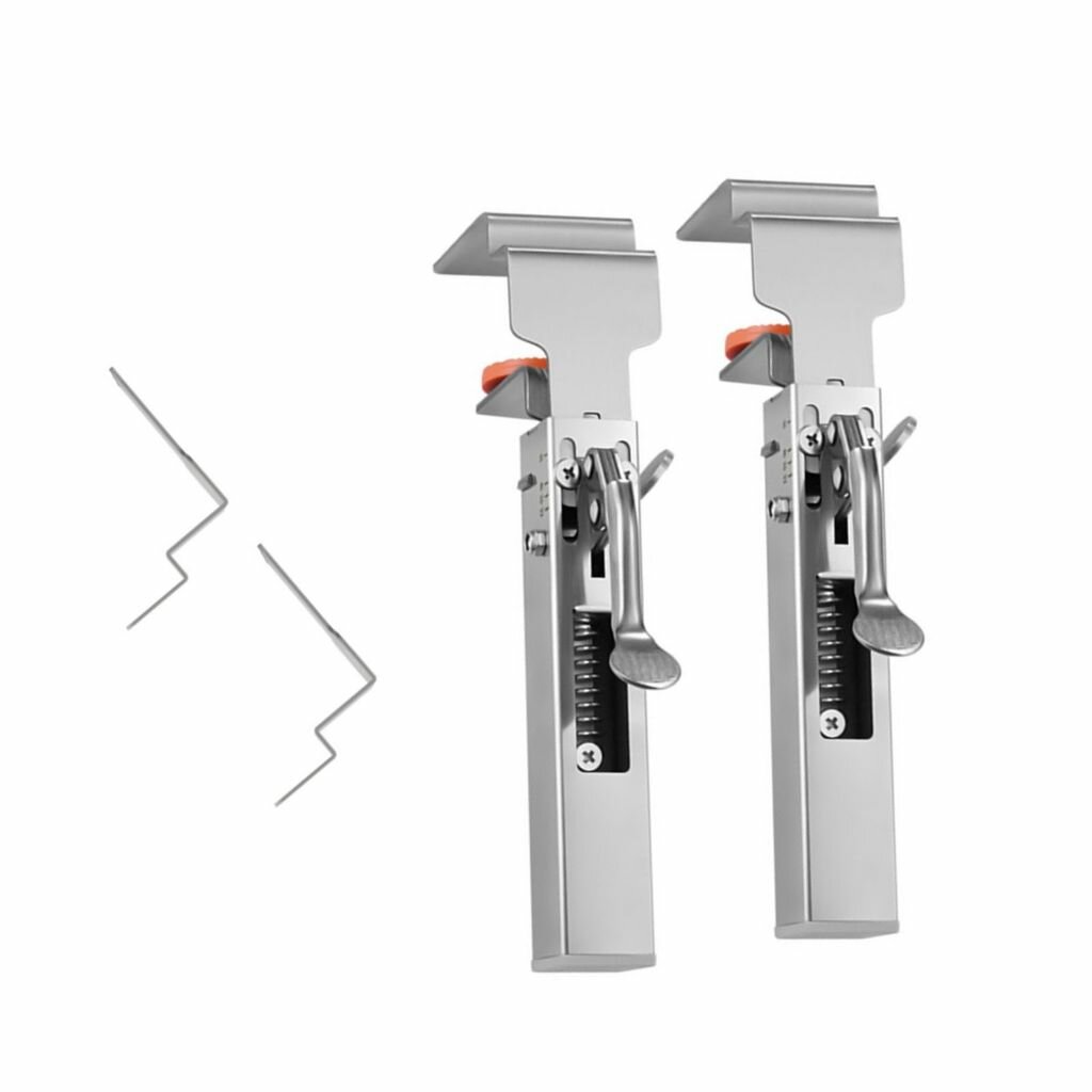 Регулируемый выдвижной зажим для ящиков из нержавеющей стали, 2 зажима плюс