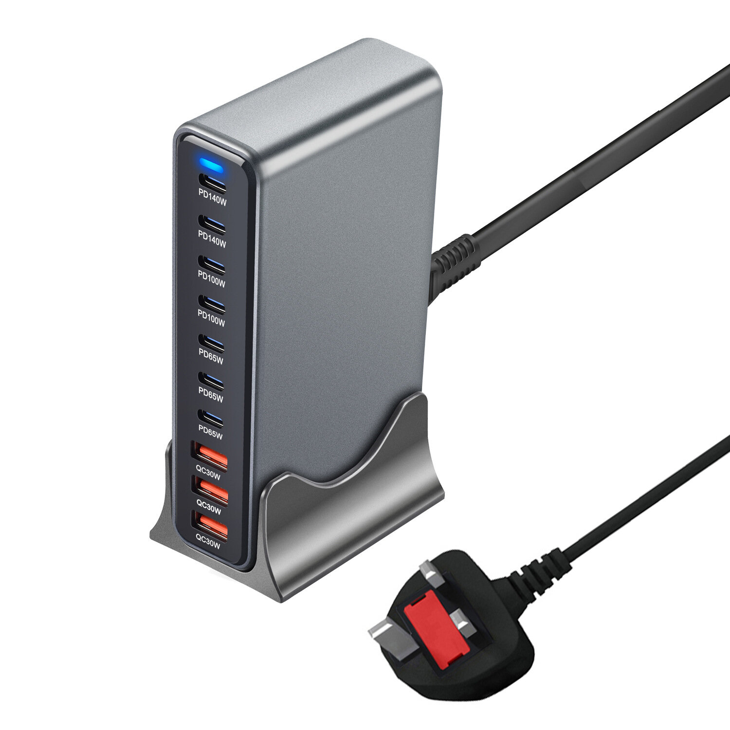 Горячая распродажа800W GaN настольный зарядник 765W многофункциональный PD 730W кросс-бордерный 10-портовый зарядник с AU вилкой