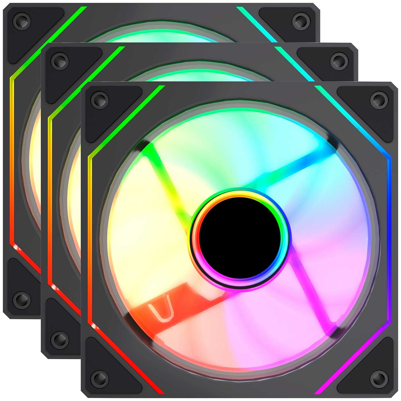 Вентилятор для корпуса 4FAN F69 Black 120mm 3 in 1 (F6912B3)