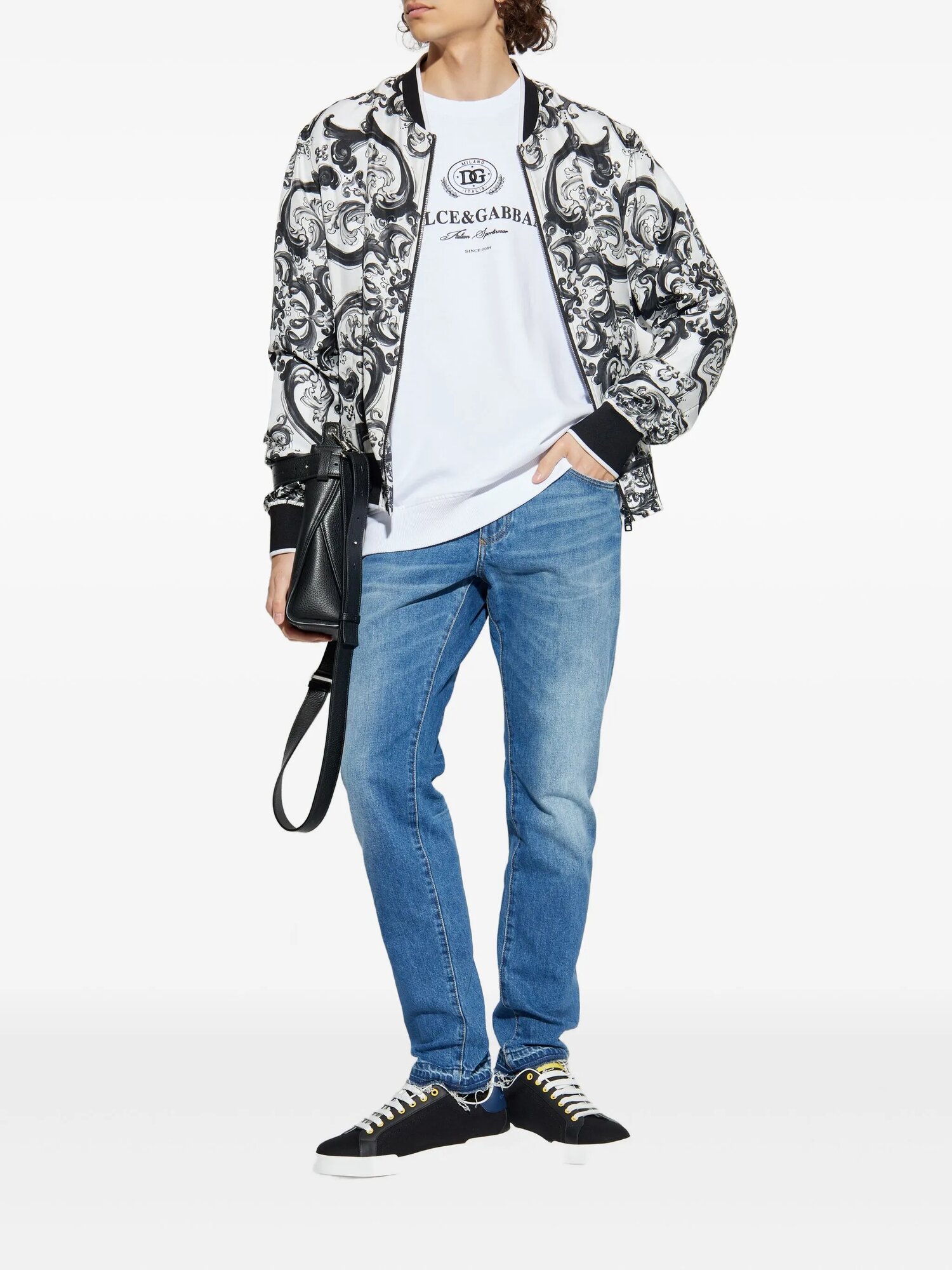 Толстовка DOLCE & GABBANA, размер 46, , white — фото 1