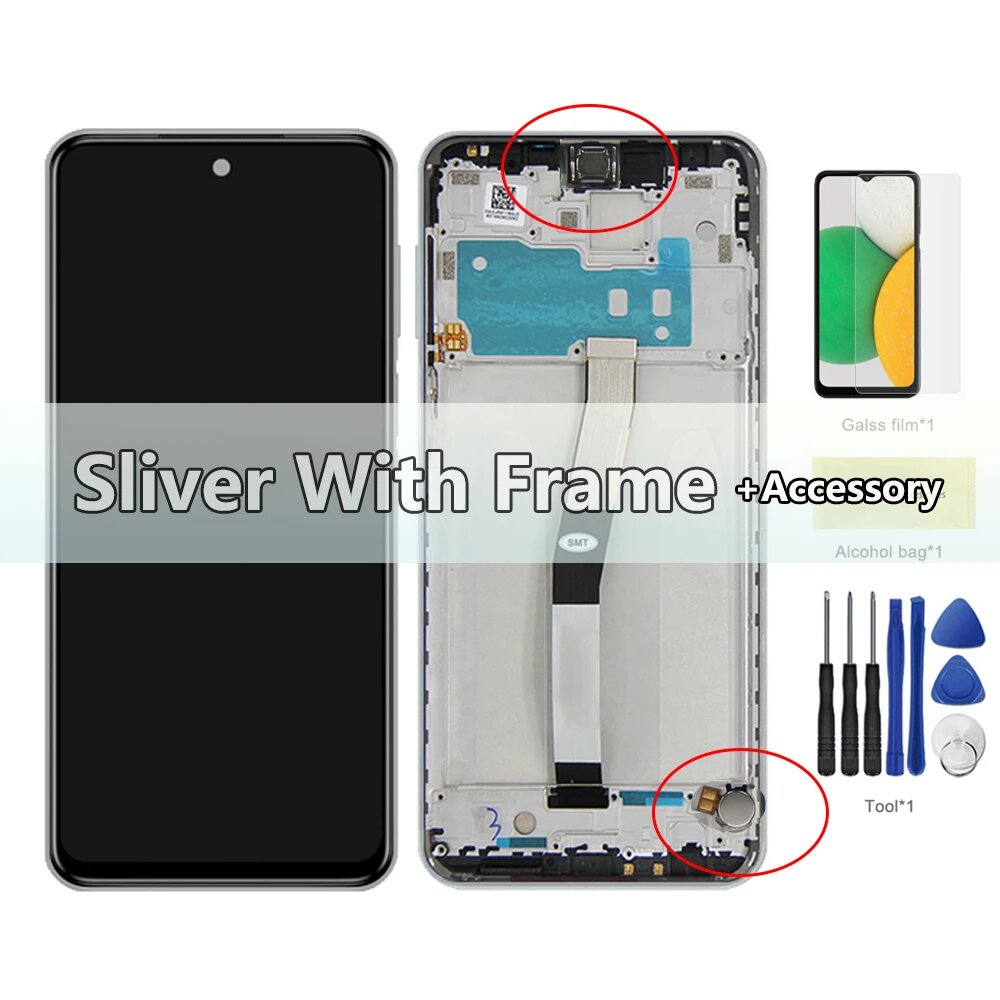 ЖК-дисплей 6,67 'с сенсорным экраном и дигитайзером в сборе, запасные части с Sliver Accessory