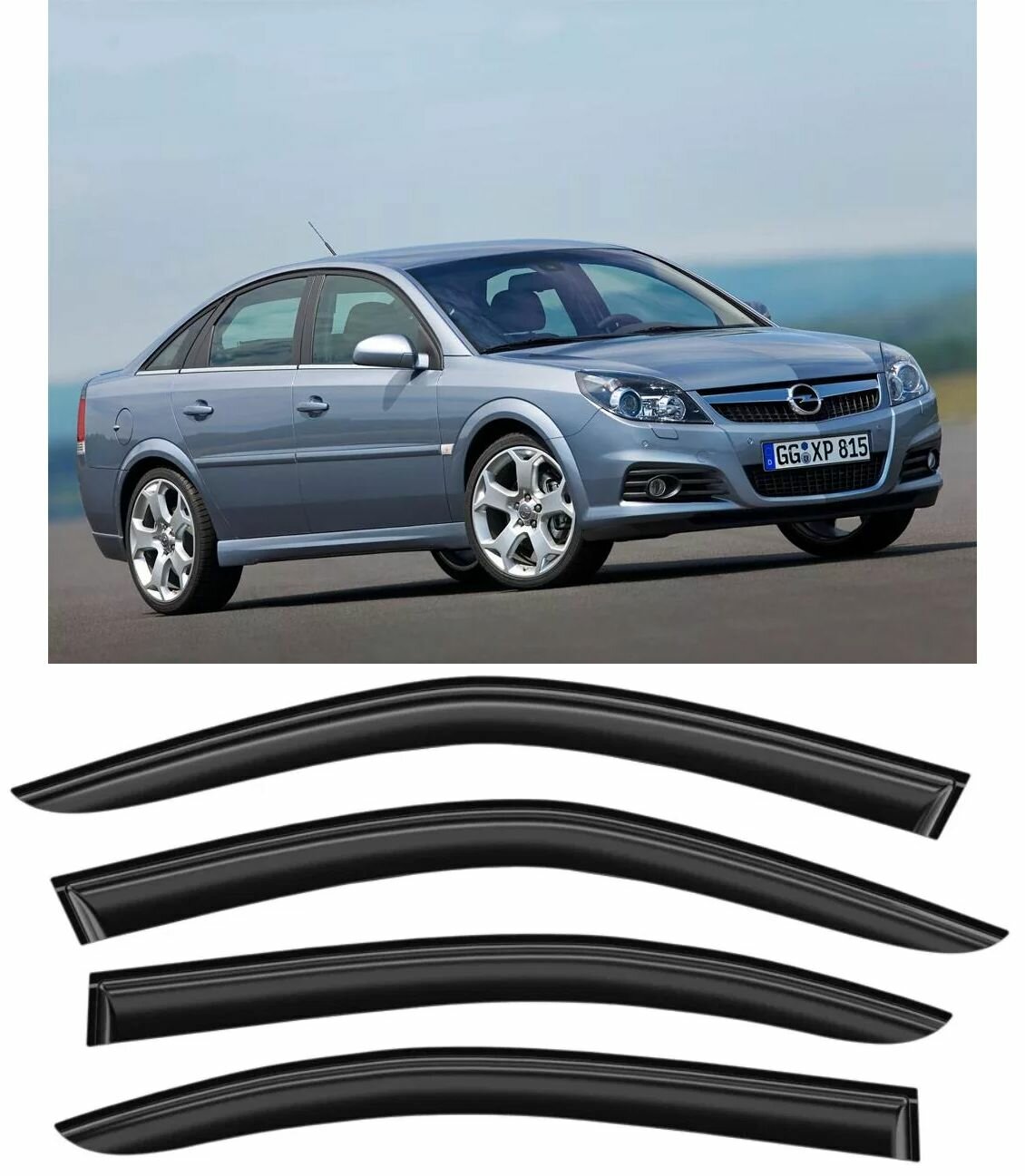 Дефлекторы боковых окон OPEL Astra Опель Астра H седан/хэтчбек 5 дв. (2004-2007)