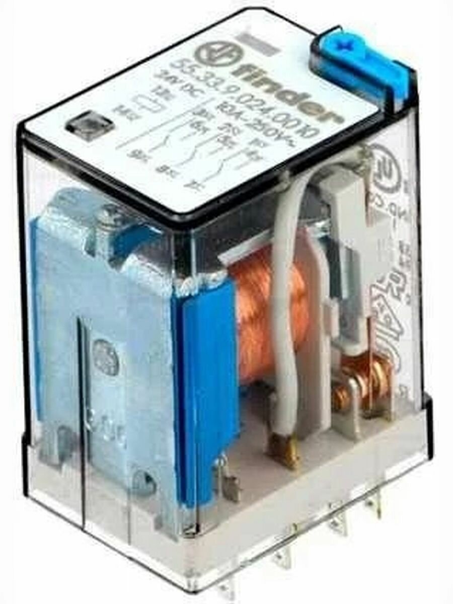 55.33.9.024.0010, Реле промежуточное 3 перекидных контакта 10А ( 24В DC)