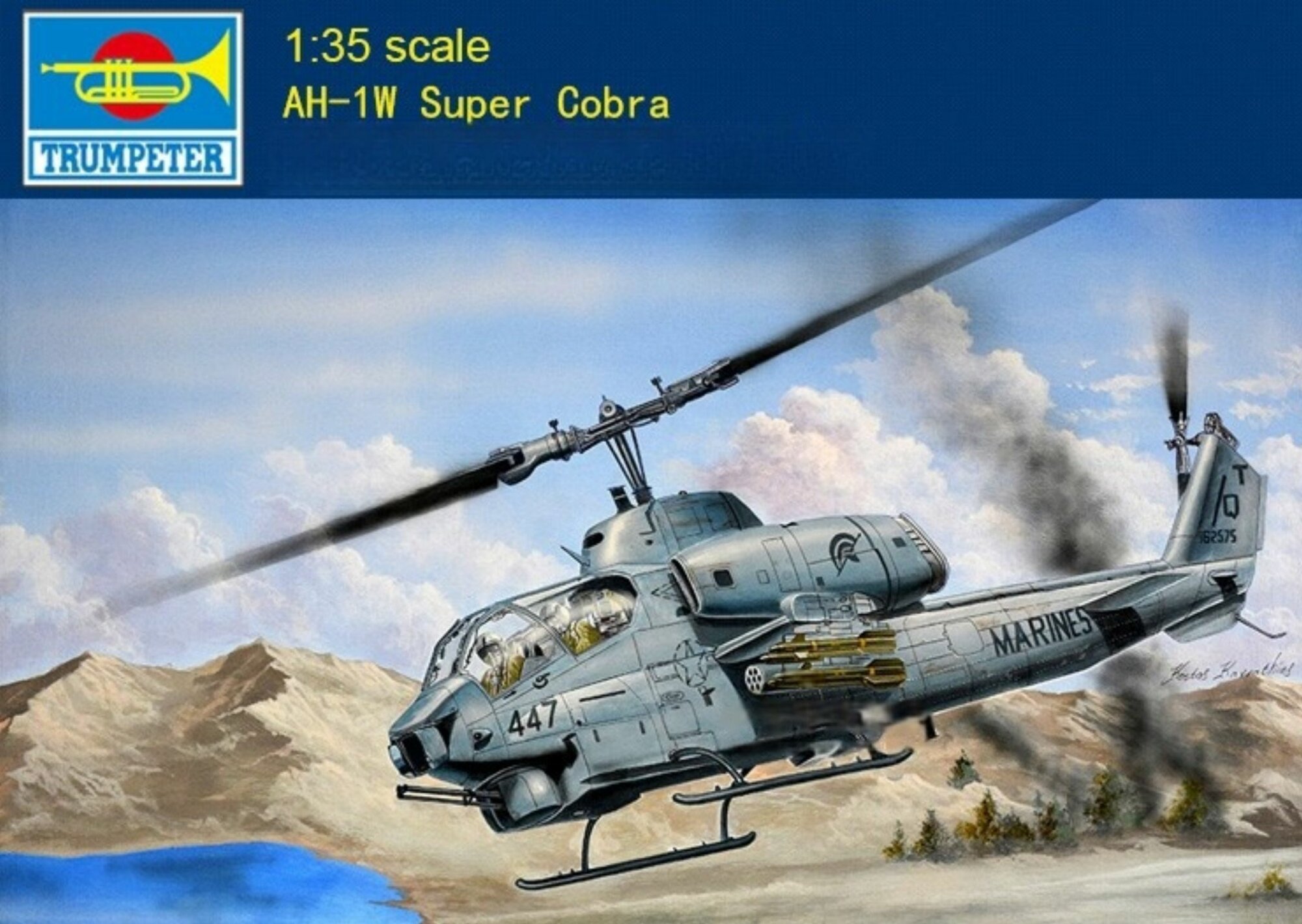 Trumpeter 05116 1/35 AH-1W Super Cobra Модель сборки вертолета