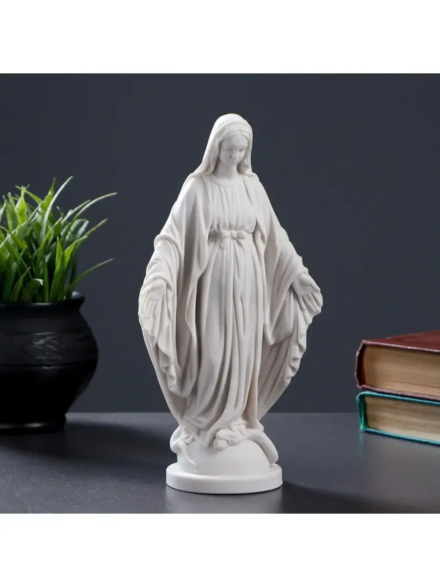 Статуэтка Дева Мария мраморная крошка