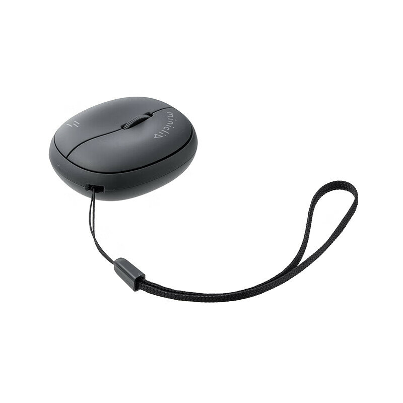 SANWA SUPPLY Mini Pocket Bluetooth Silent Mouse 25g Lightweight Portable Mini Mouse 3-Channel Bluetooth 5.2 Rechargeable Travel Portable with Hand Strap 5 Buttons 1000DPI Black