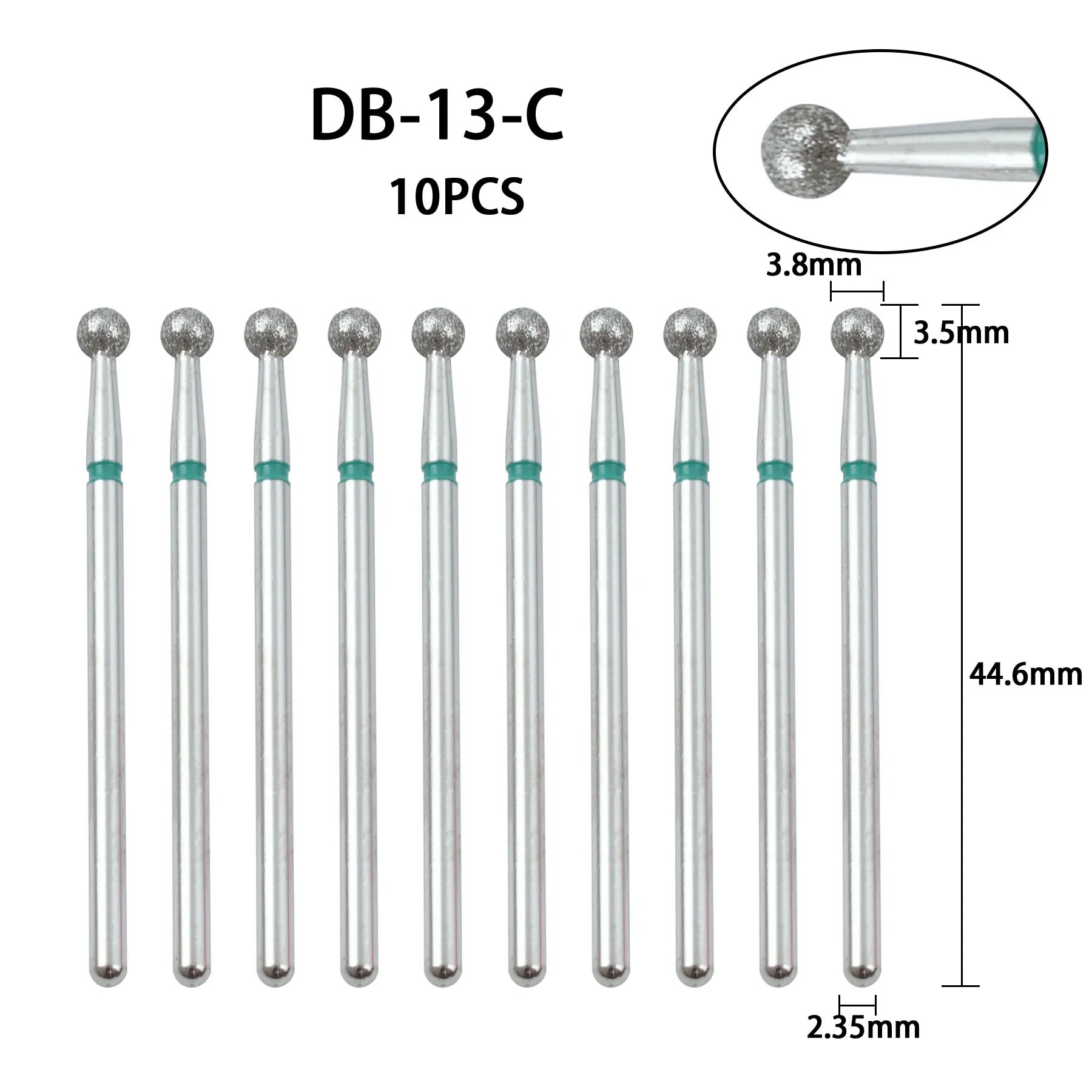 Набор фрез для ногтей из вольфрамового карбида, 10 шт. DB-13-C