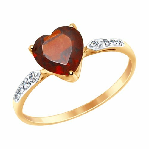 Кольцо, золото, 585 проба, гранат