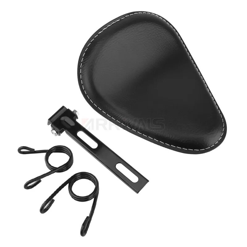 Черное Ретро-сиденье Из Кожи Для Мотоцикла Harley, Custom Chopper, Bobber, Honda, Yamaha, Style5