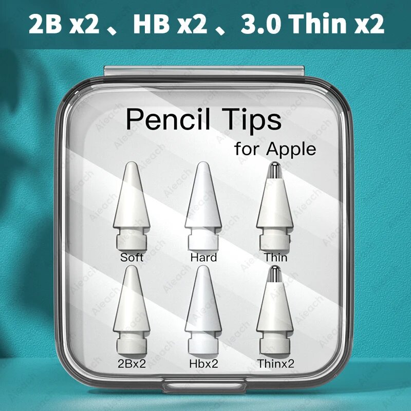 Сменные наконечники для Apple Pencil AIEACH 2B, HB, тонкий