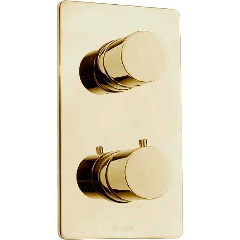 Смеситель для душа Bossini Oki Z00002.043 с термостатом Сатинированное золото 1/2