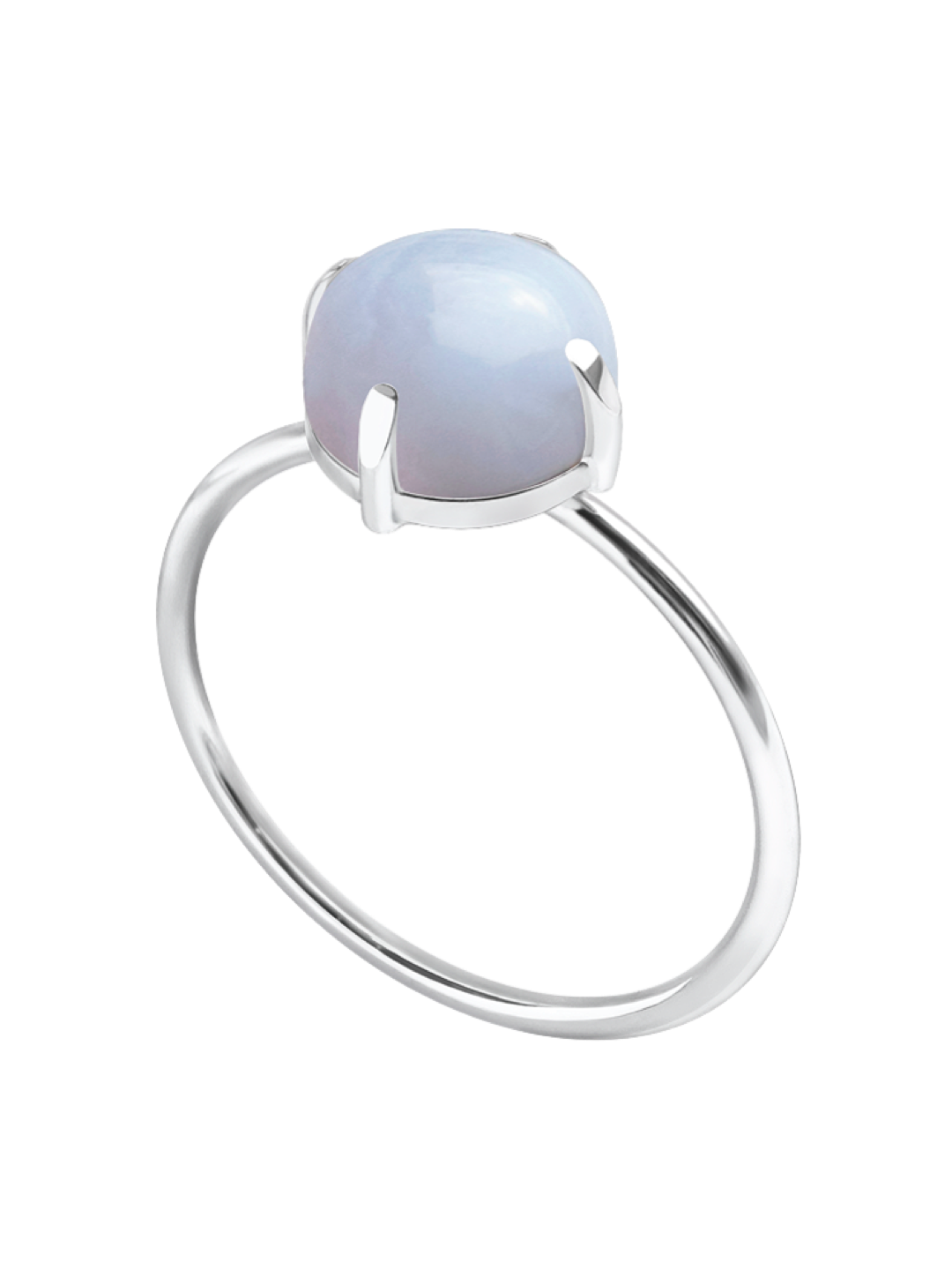 Кольцо, серебро, 925 проба, родирование, агат