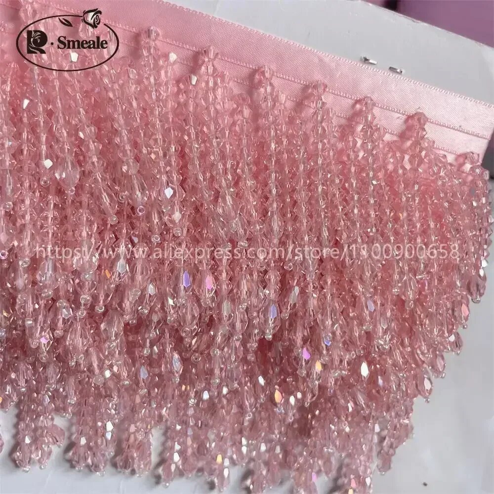 Розовое кружево с кисточками R SMEALE, Light pink