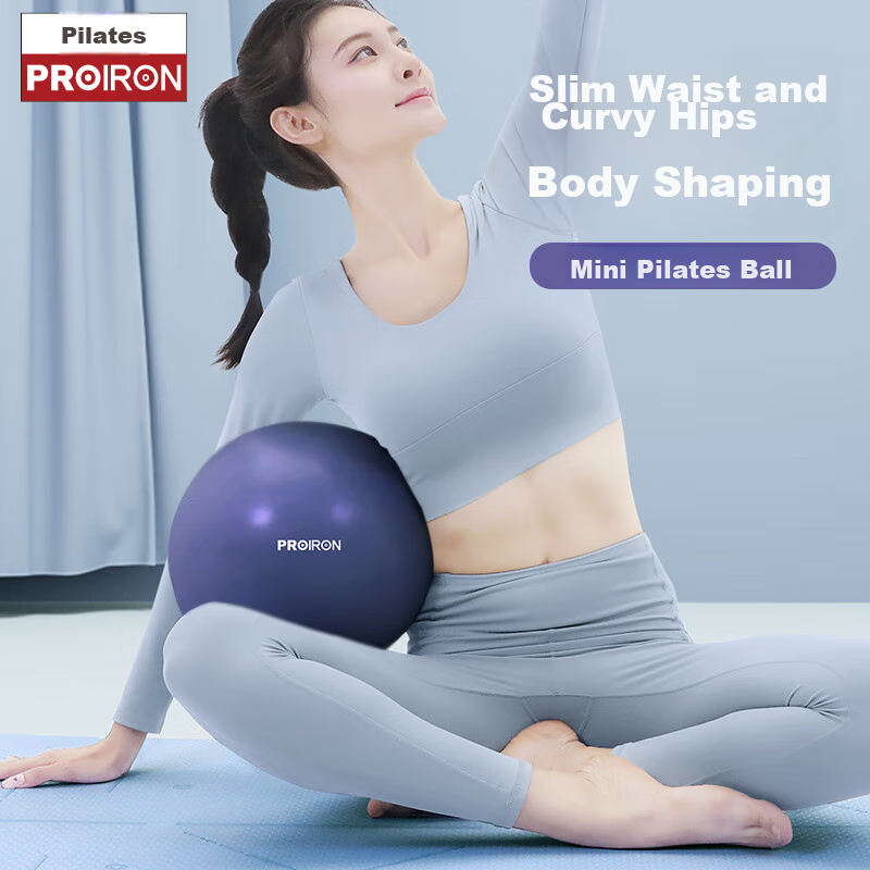 PROIRON Puli'ai Yoga Ball Pilates 25cm Small Ball for Adults, Pregnant Women, Children, Babies, Thickened Anti-Burst Balance Ball, Purple