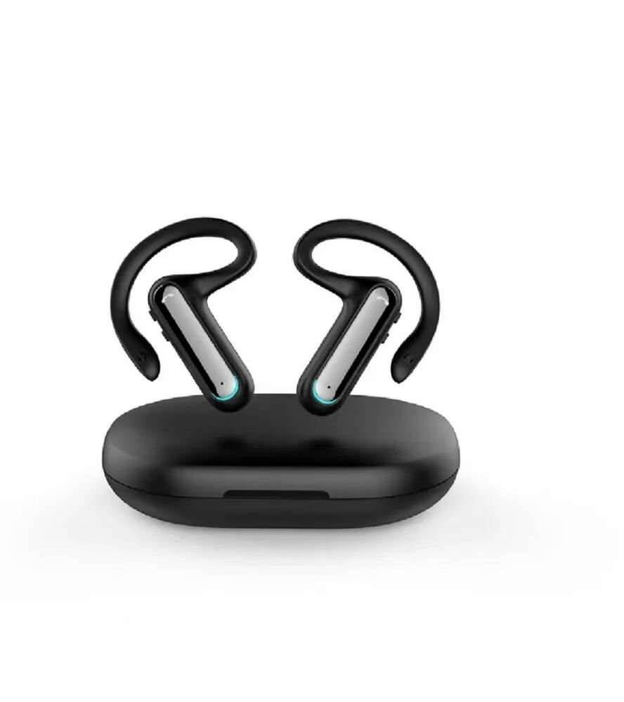 Бинауральная костная проводимость, сенсорная Bluetooth-гарнитура FW5, с цифровым дисплеем, в ухо, беспроводные спортивные наушники